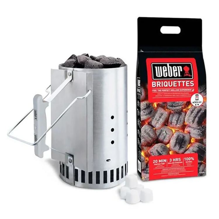 Купить Набор для розжига Weber (стартер, угольные брикеты, кубики для ...