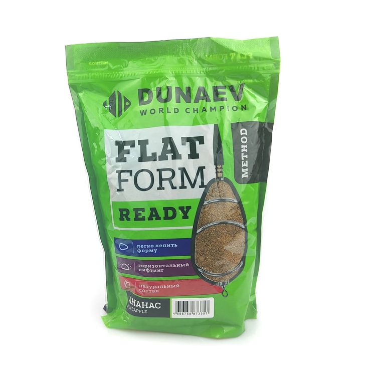 Купить Прикормка Dunaev Flat Feeder Ready 1кг в Алматы в рыболовном интернет-магазине master-fish.kz